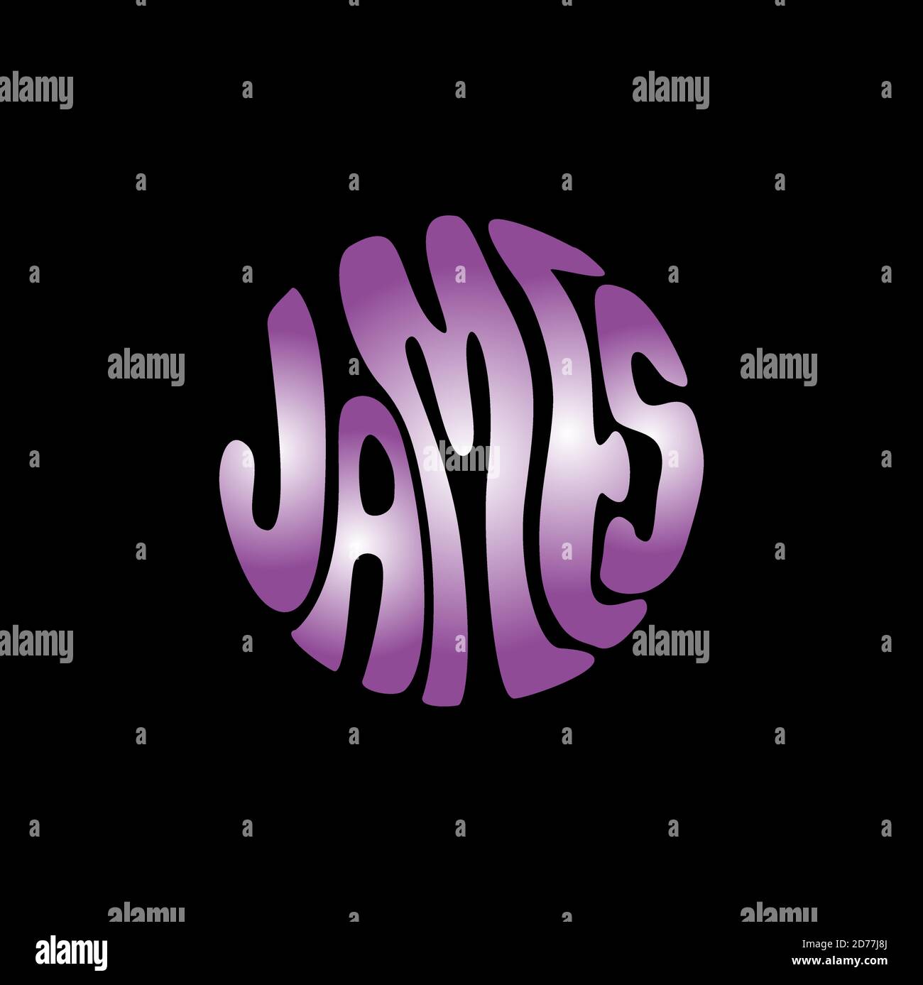 James written in round lettering shape Stock Vector Image & Art - Alamy