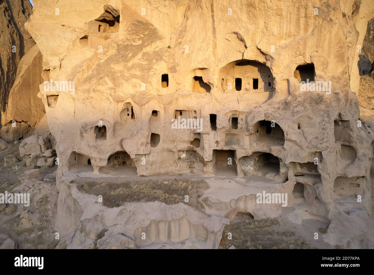 Ancient cliff homes at Cappadocia, Turkey Stock Photo - Alamy