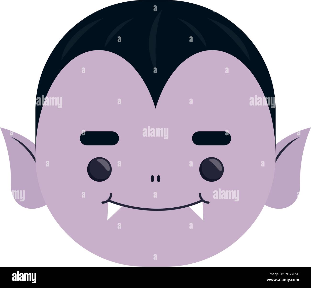 Cute Cartoon Vampire Face