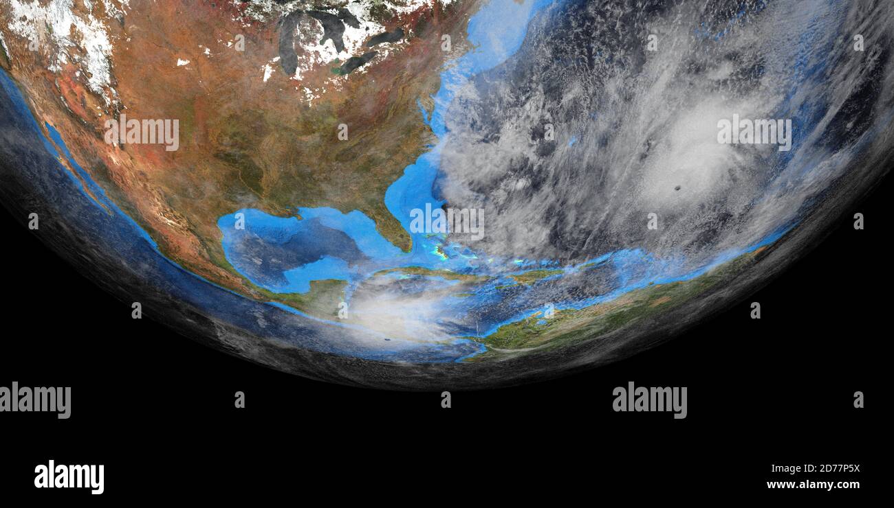 Hurricane Epsilon shown from Space. Extremeley detailed and realistic ...