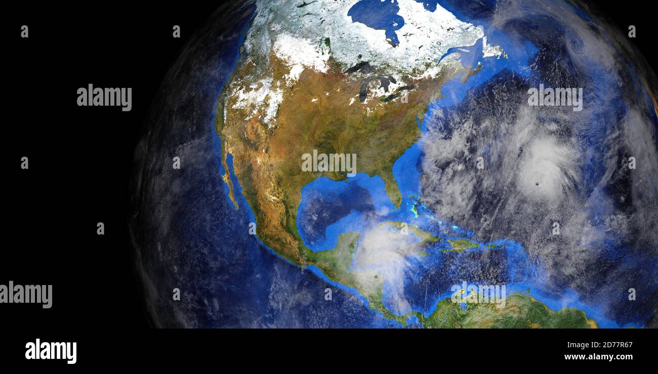 Hurricane Epsilon shown from Space. Extremeley detailed and realistic ...