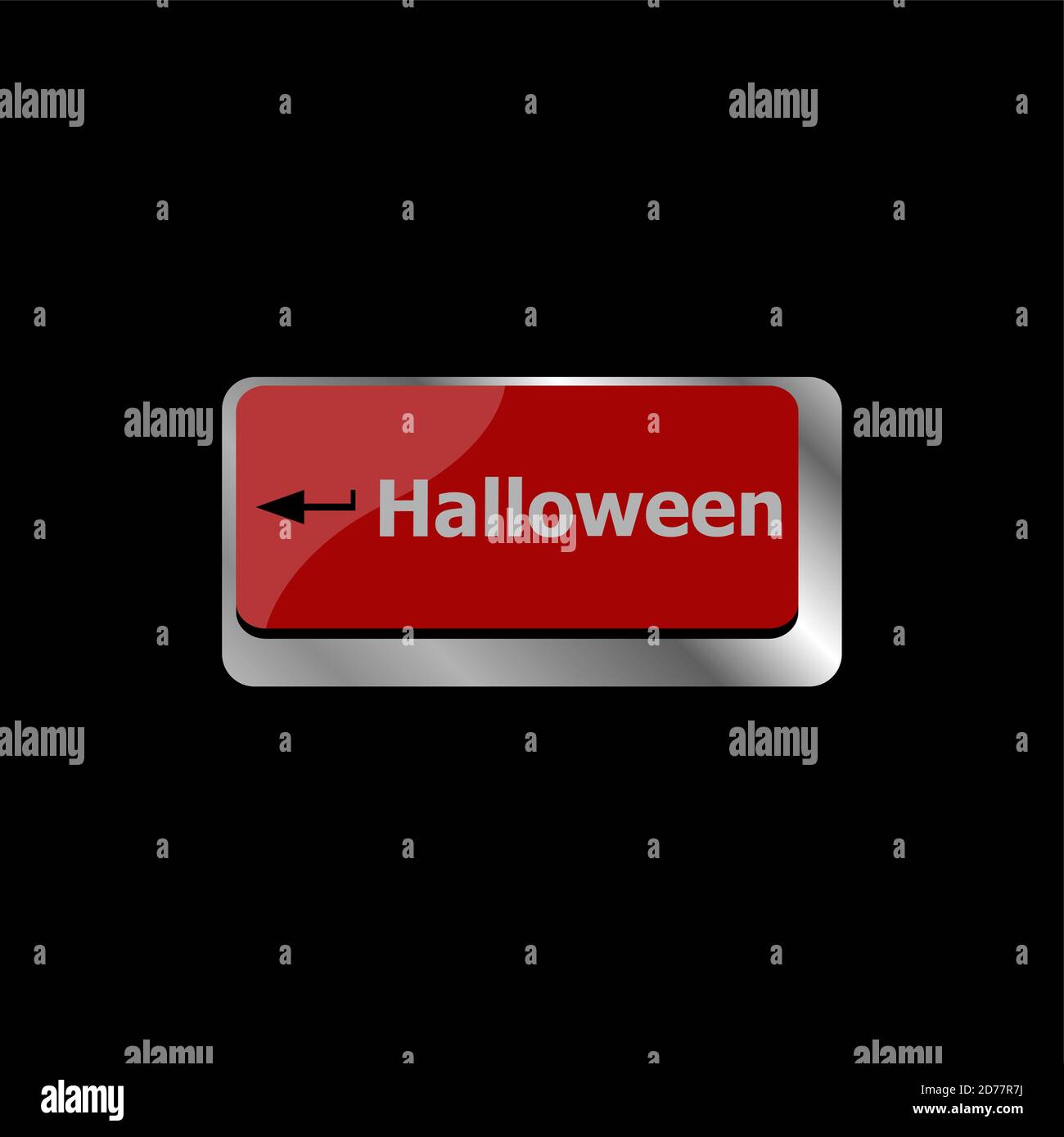 Computer keyboard key with key Halloween button Stock Photo - Alamy