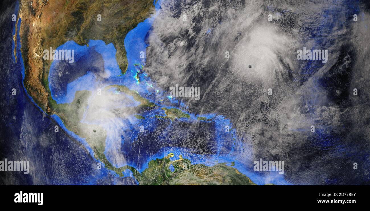 Hurricane Epsilon shown from Space. Extremeley detailed and realistic ...