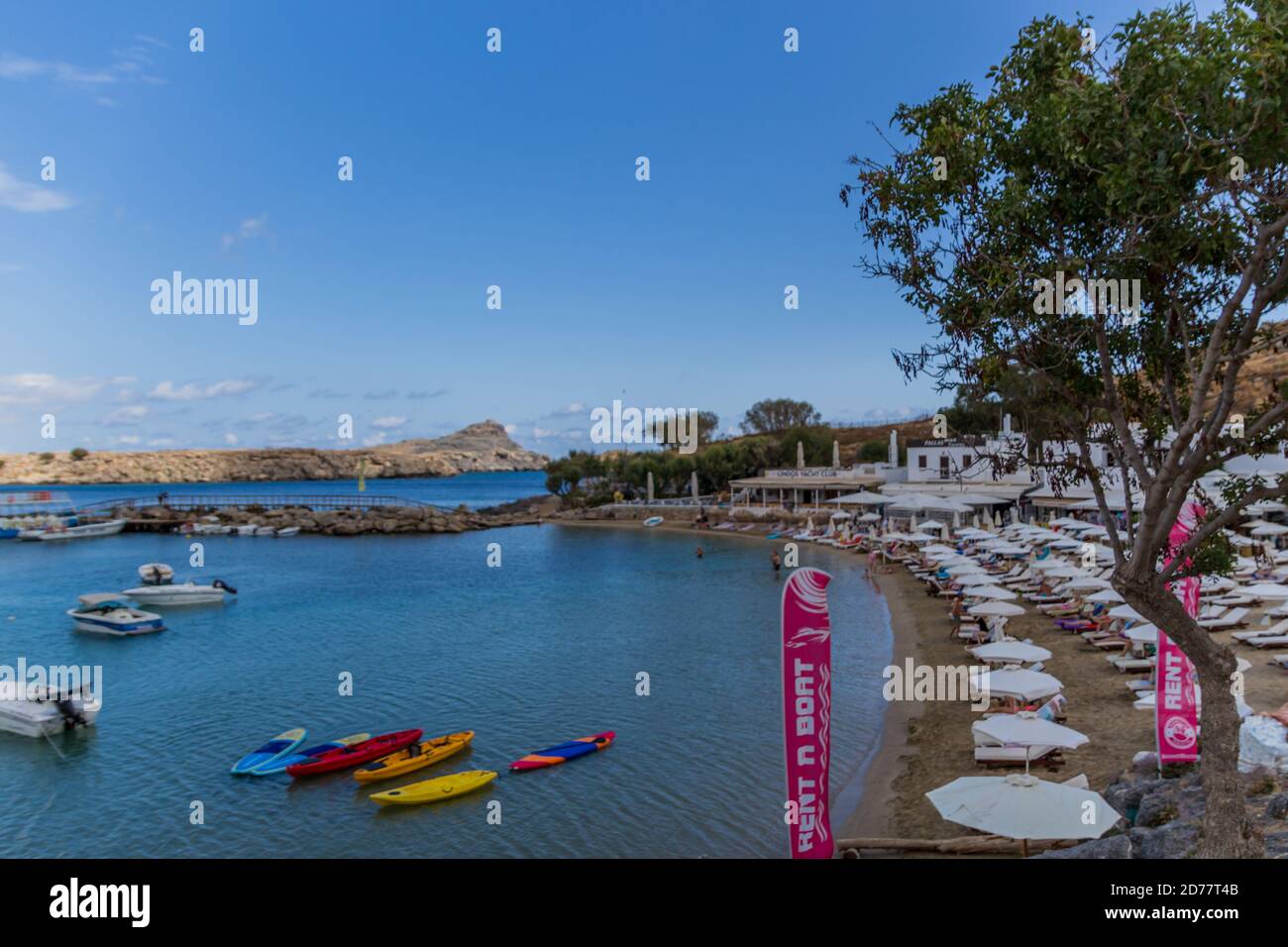 Holiday feeling on the Greek sun island in the eastern Mediterranean ...