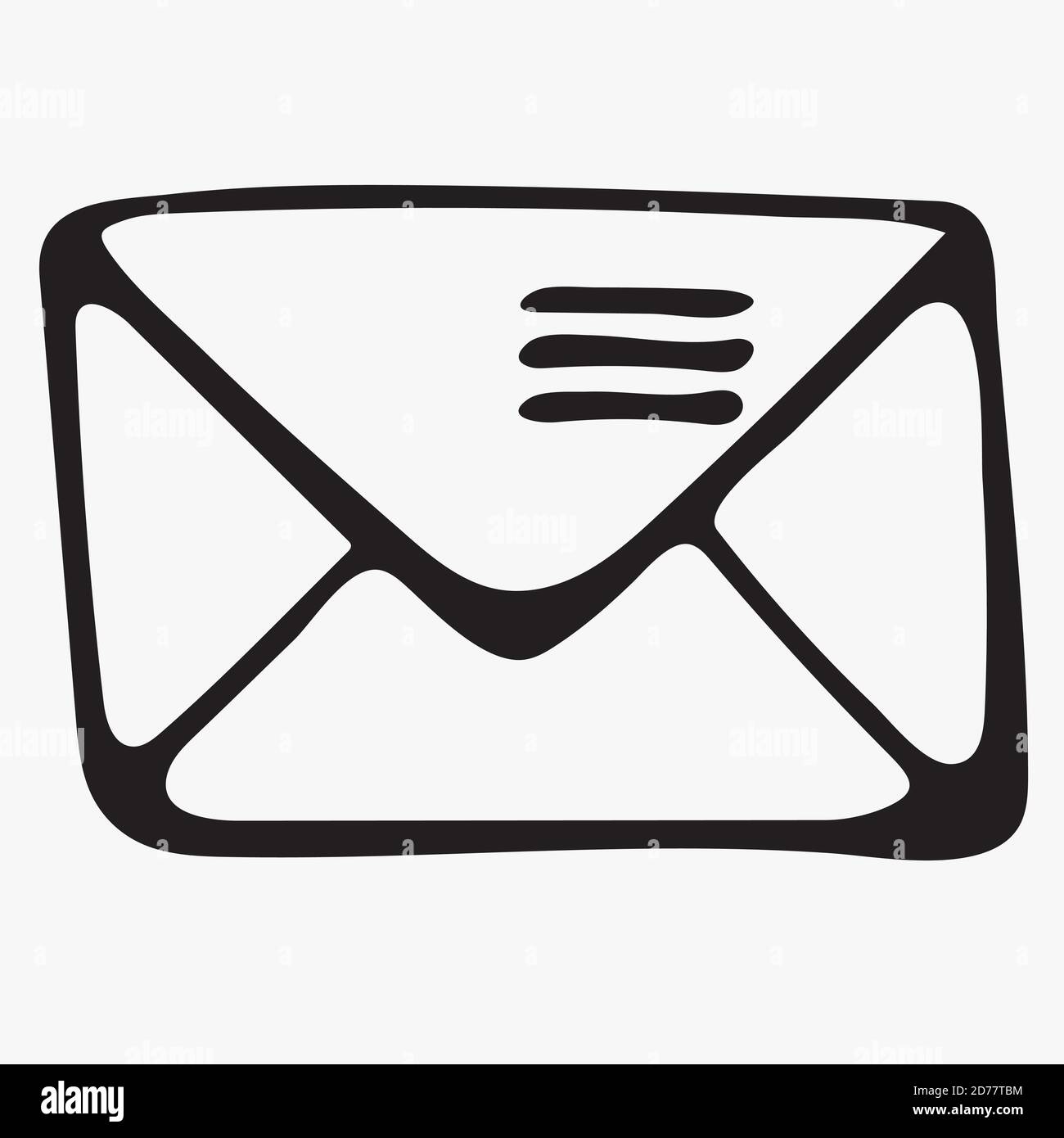 vector envelope symbol drawn by hand Stock Vector Image & Art - Alamy