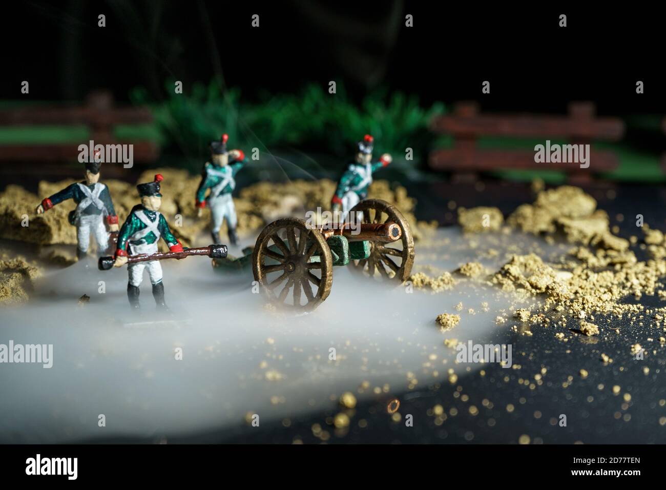 Image of vintage tin soldiers and war reconstruction Stock Photo - Alamy