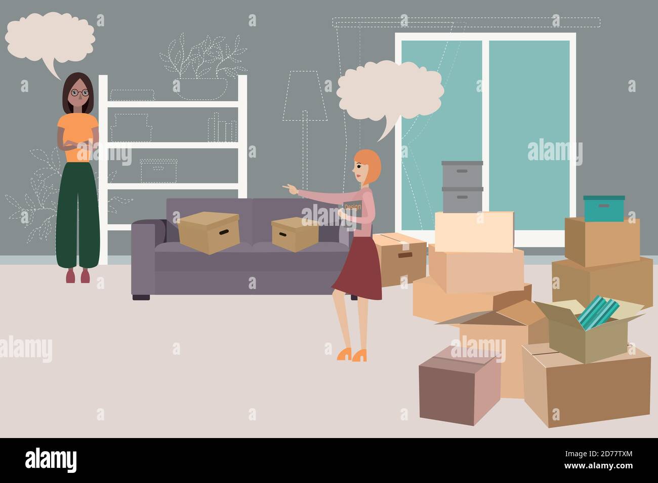 Interior designer client Stock Vector Images - Alamy