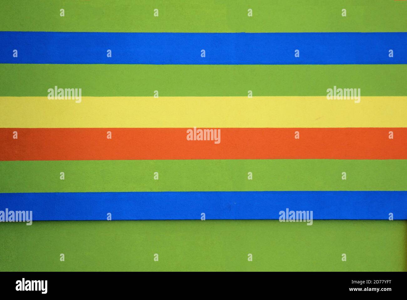 Background with green, blue, yellow, and orange horizontal stripes ...
