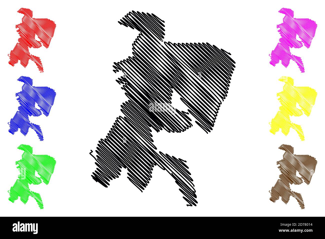 Quito City (Republic of Ecuador, Pichincha Province) map vector ...