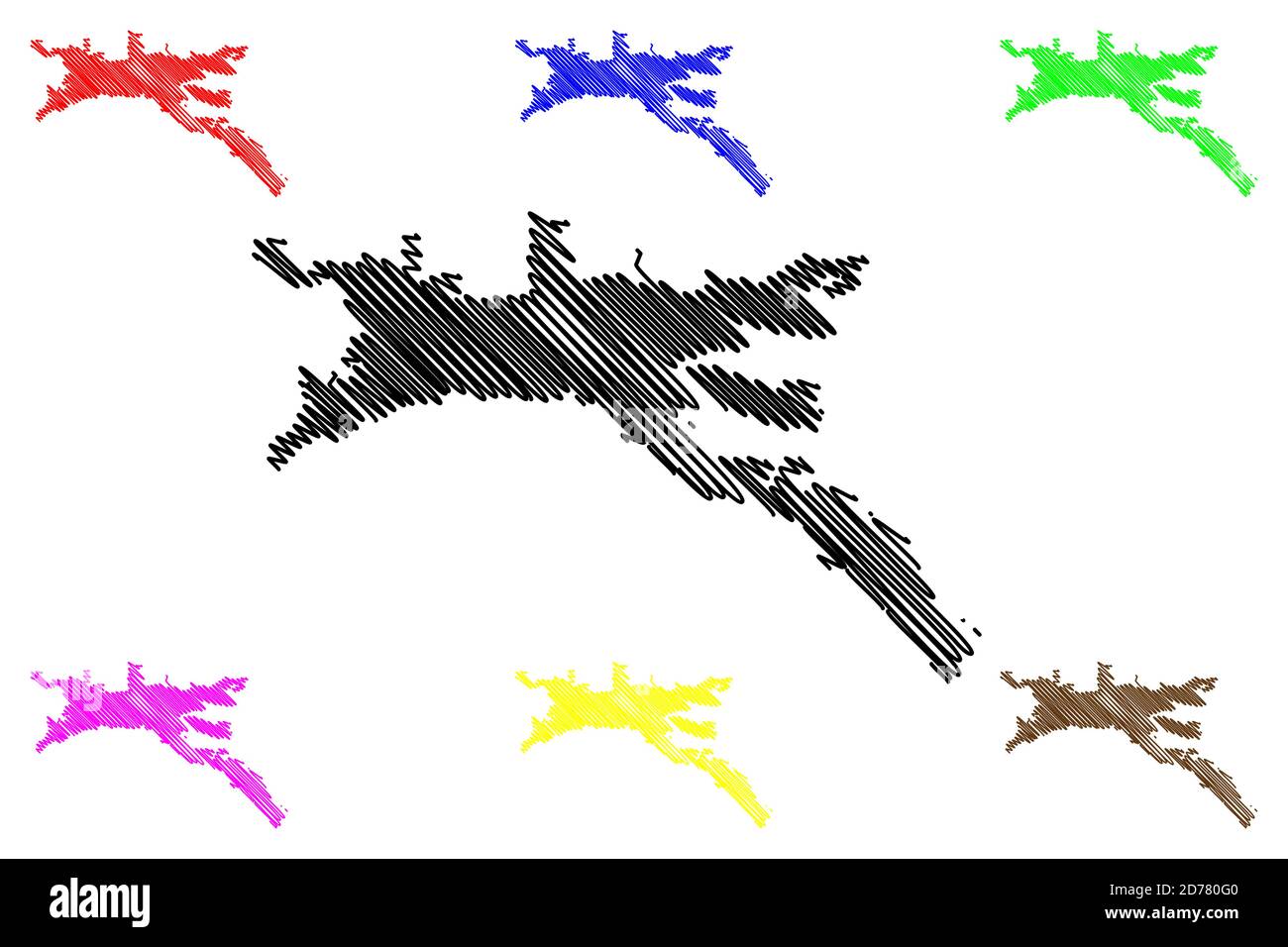 Ibague City (Republic of Colombia, Department of Tolima) map vector ...