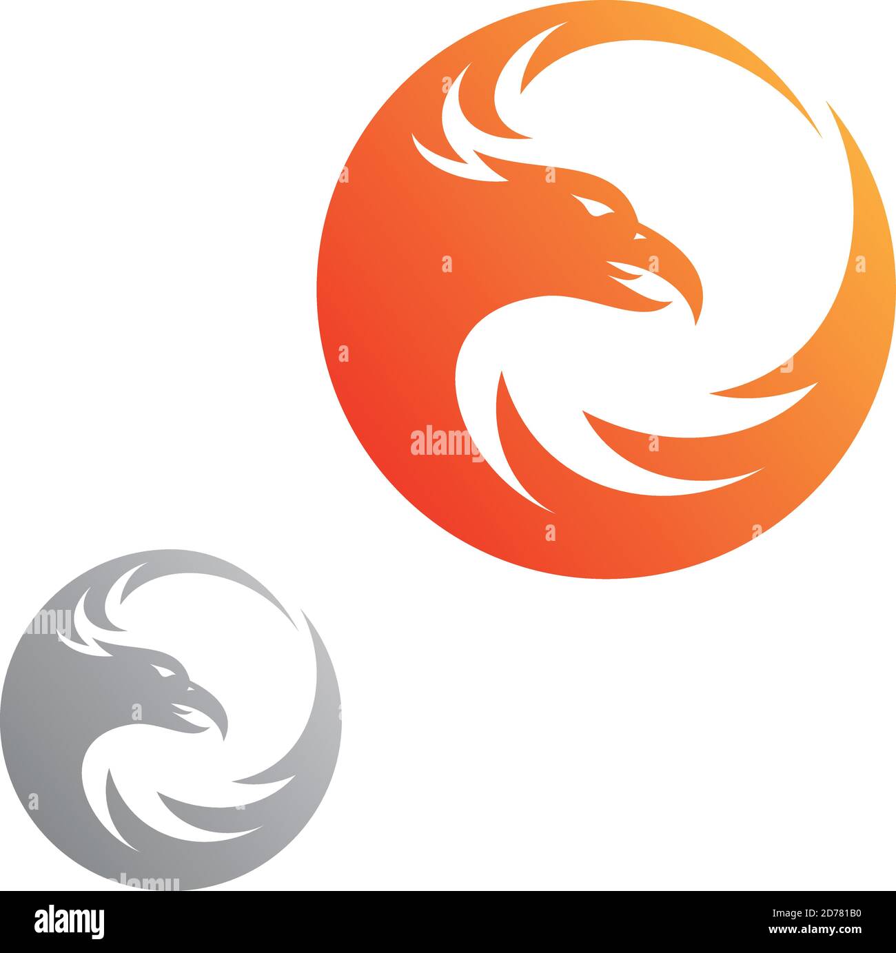 Simple abstract Eagle fire vector icon for graphic design, web and app ...
