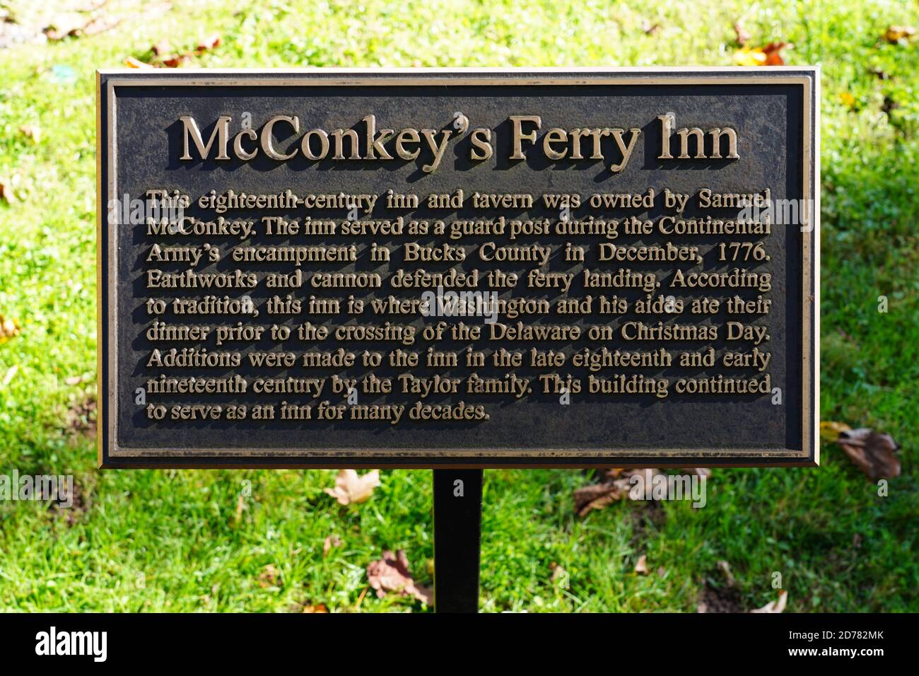 WASHINGTON CROSSING, PA –17 OCT 2020- View of the landmark McConkey’s ...