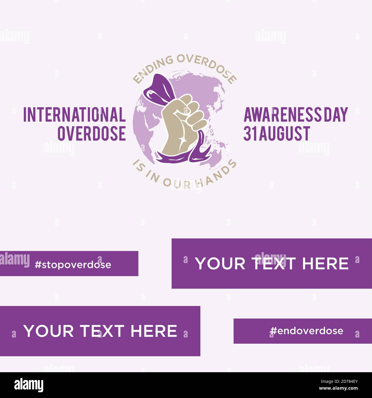 Design element greeting card for International Overdose Awareness Day ...