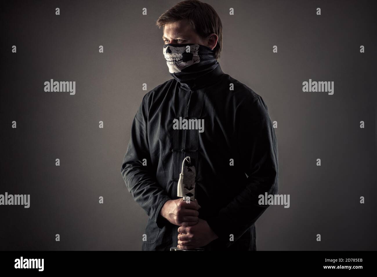 Man face mask sword hi-res stock photography and images - Alamy