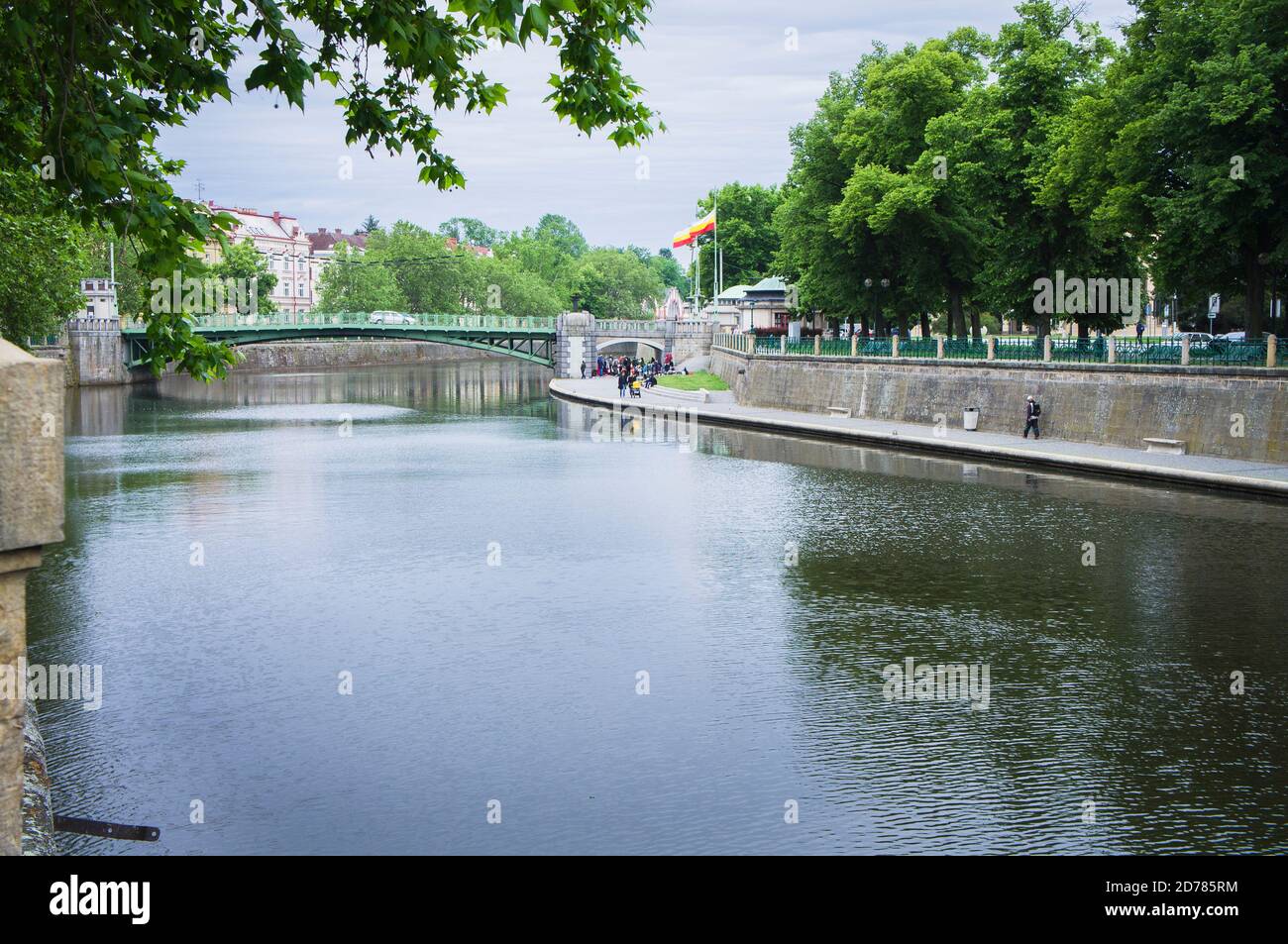 The single-arc steel Prague Bridge, built according the project of Jan ...