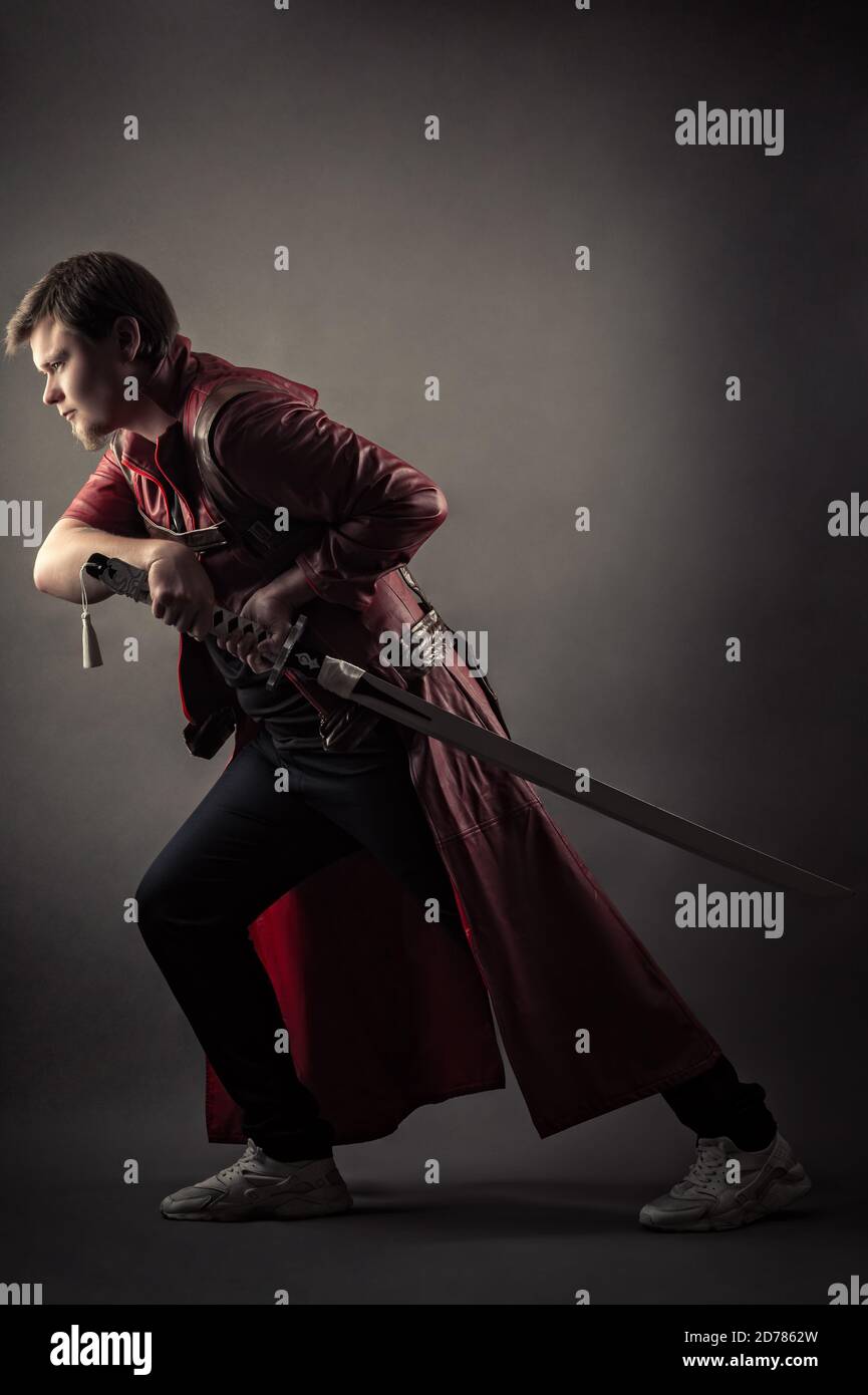 portrait person with sword Stock Photo - Alamy