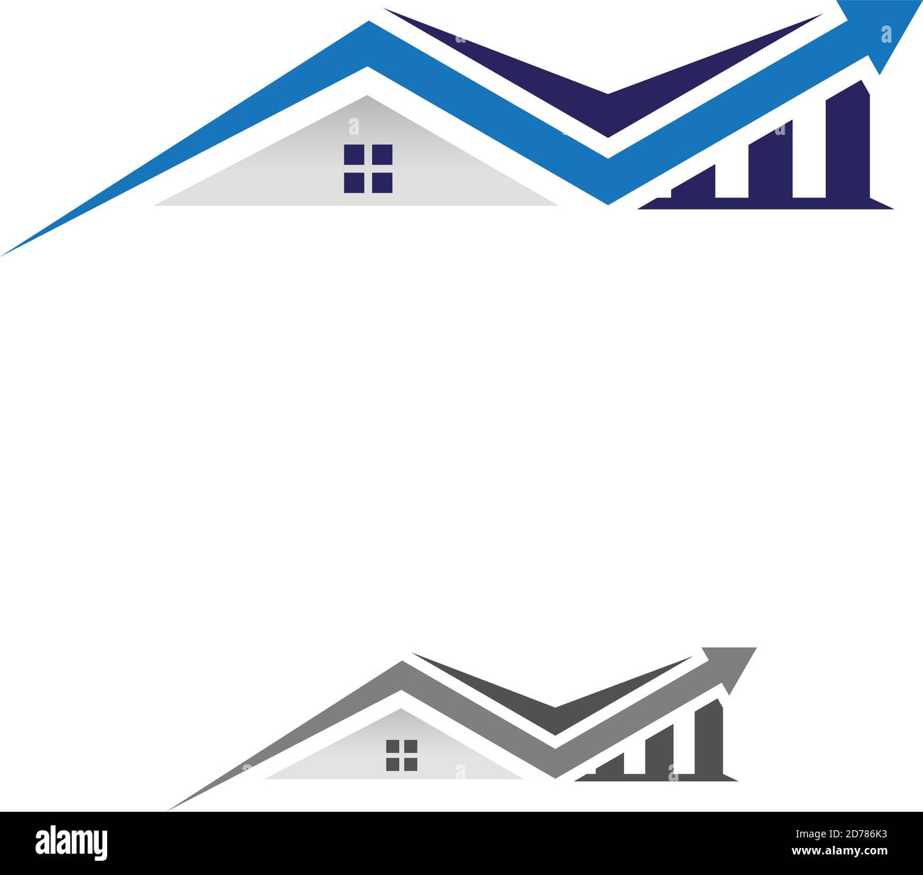 Simple diagram chart shaped home illustration for real estate finance ...