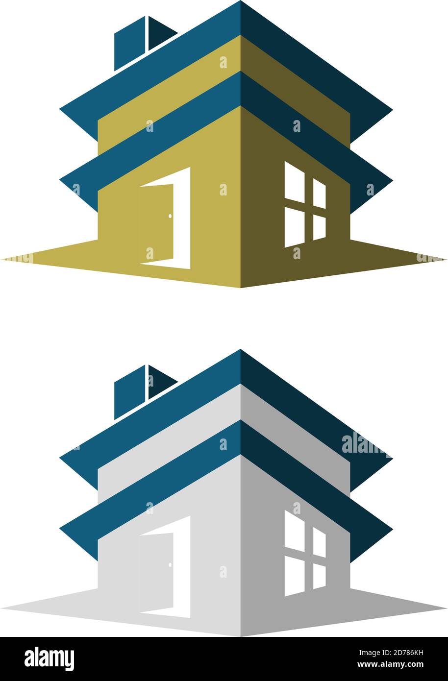 Graphic design for apartment building with windows and door on the ...