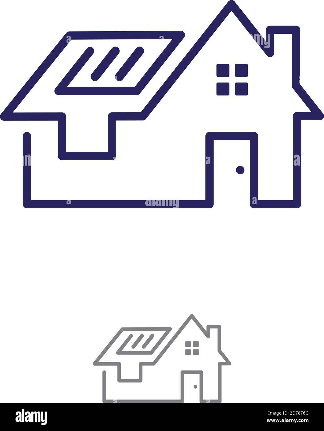 Illustration design home for real estate company with line art graphic ...