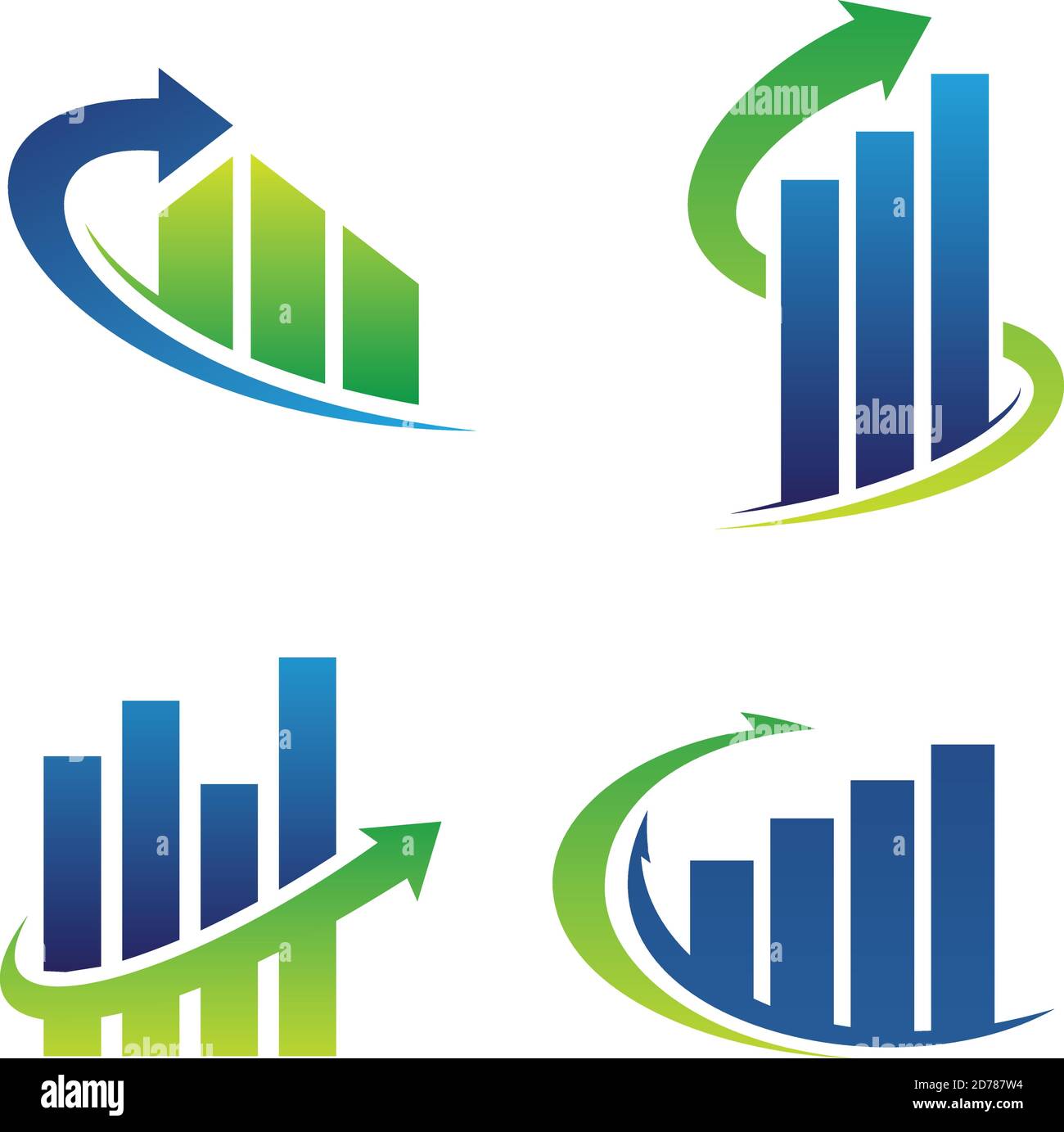 Set grow up vector symbol for business finance or real estate with ...