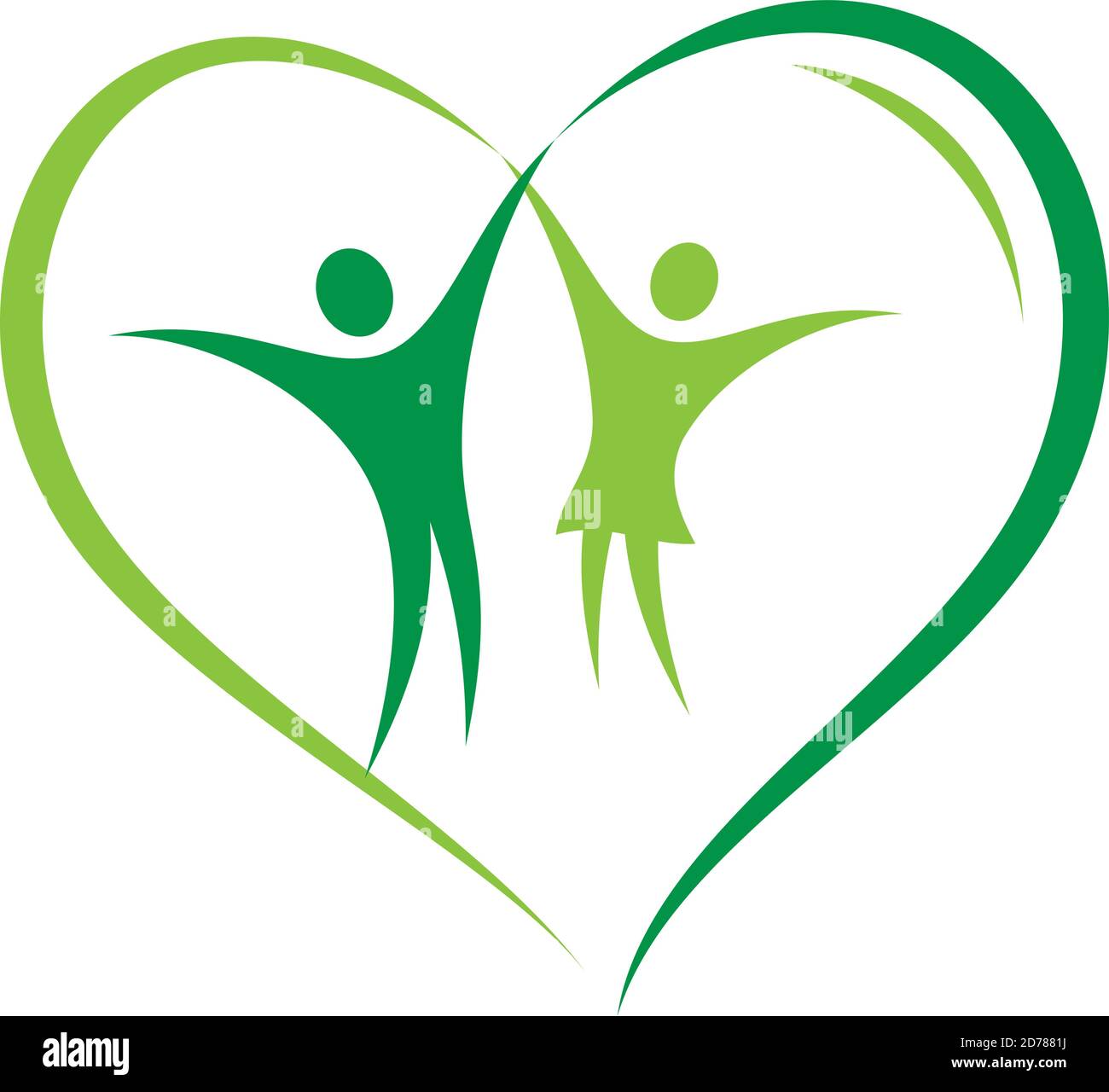 Health love community vector with heart shaped ribbon vector ...