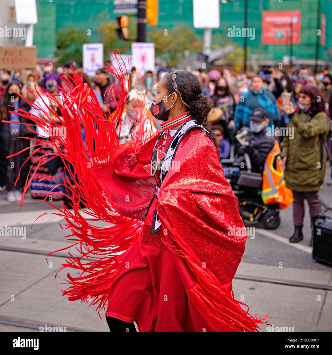 Atlantic Canada native Mikmaq fishers protest in Toronto Stock Photo ...