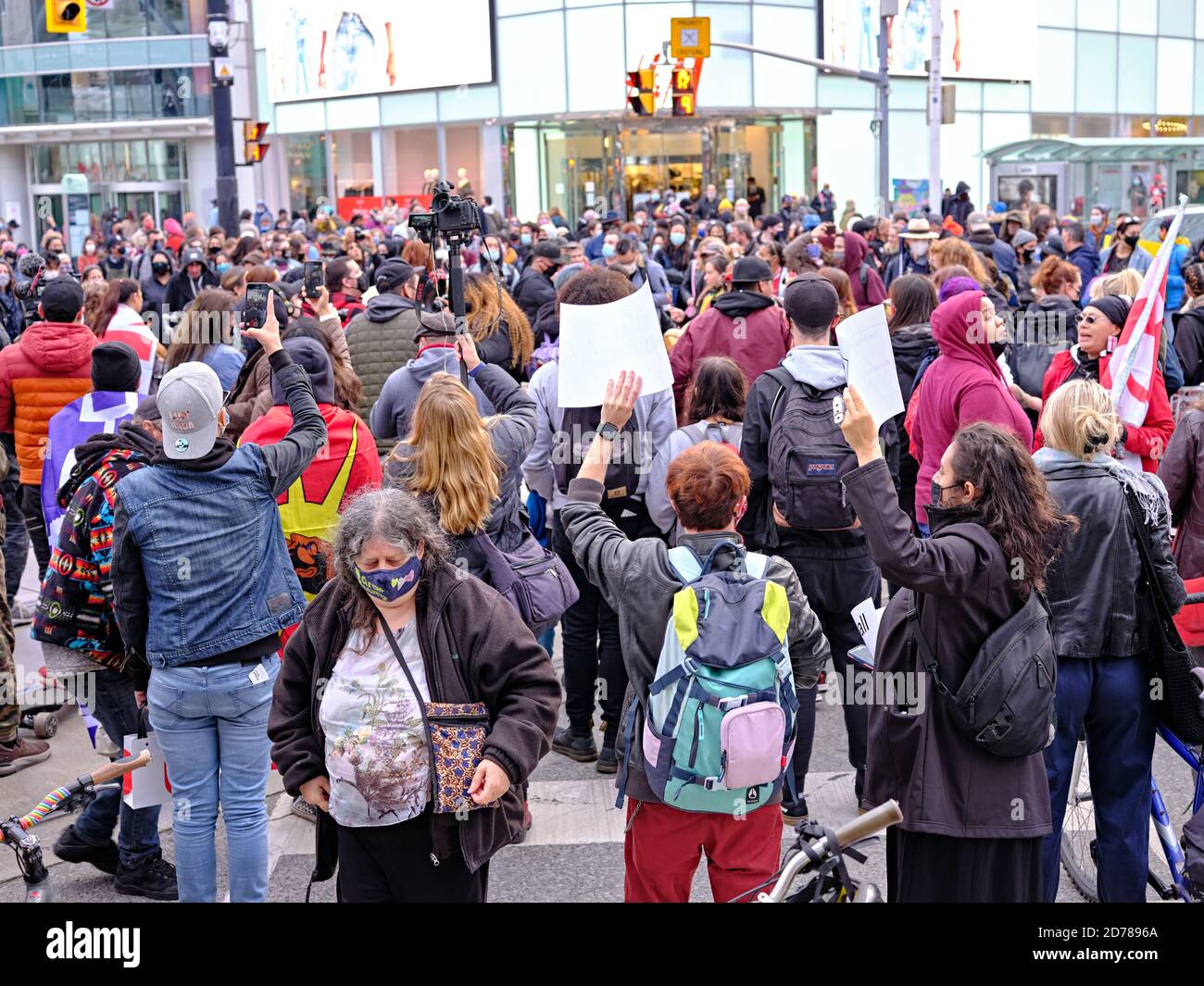 Atlantic Canada native Mikmaq fishers protest in Toronto Stock Photo ...