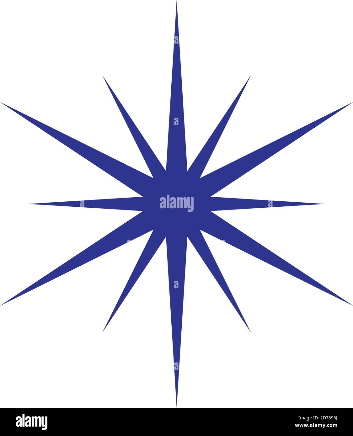 Simple star compass needle element design on the white background ...