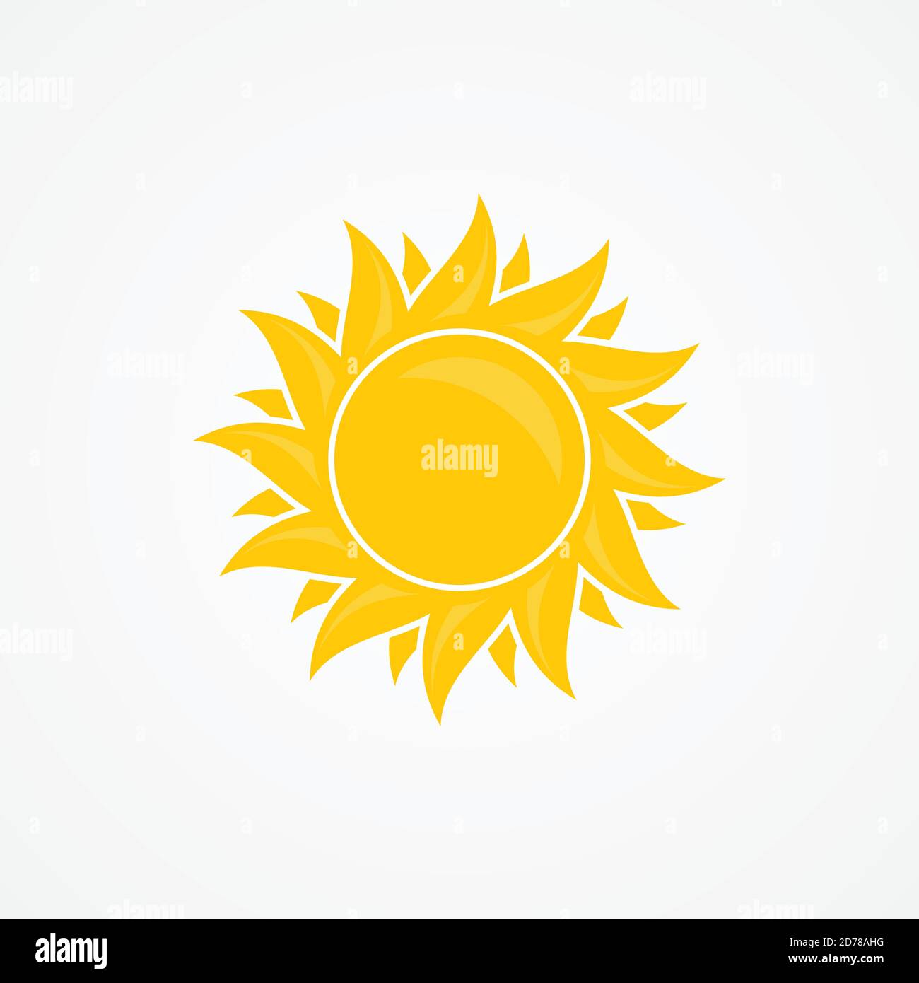 Creative, illustration of sun vector isolated summer icon design on the white background. Vector ...