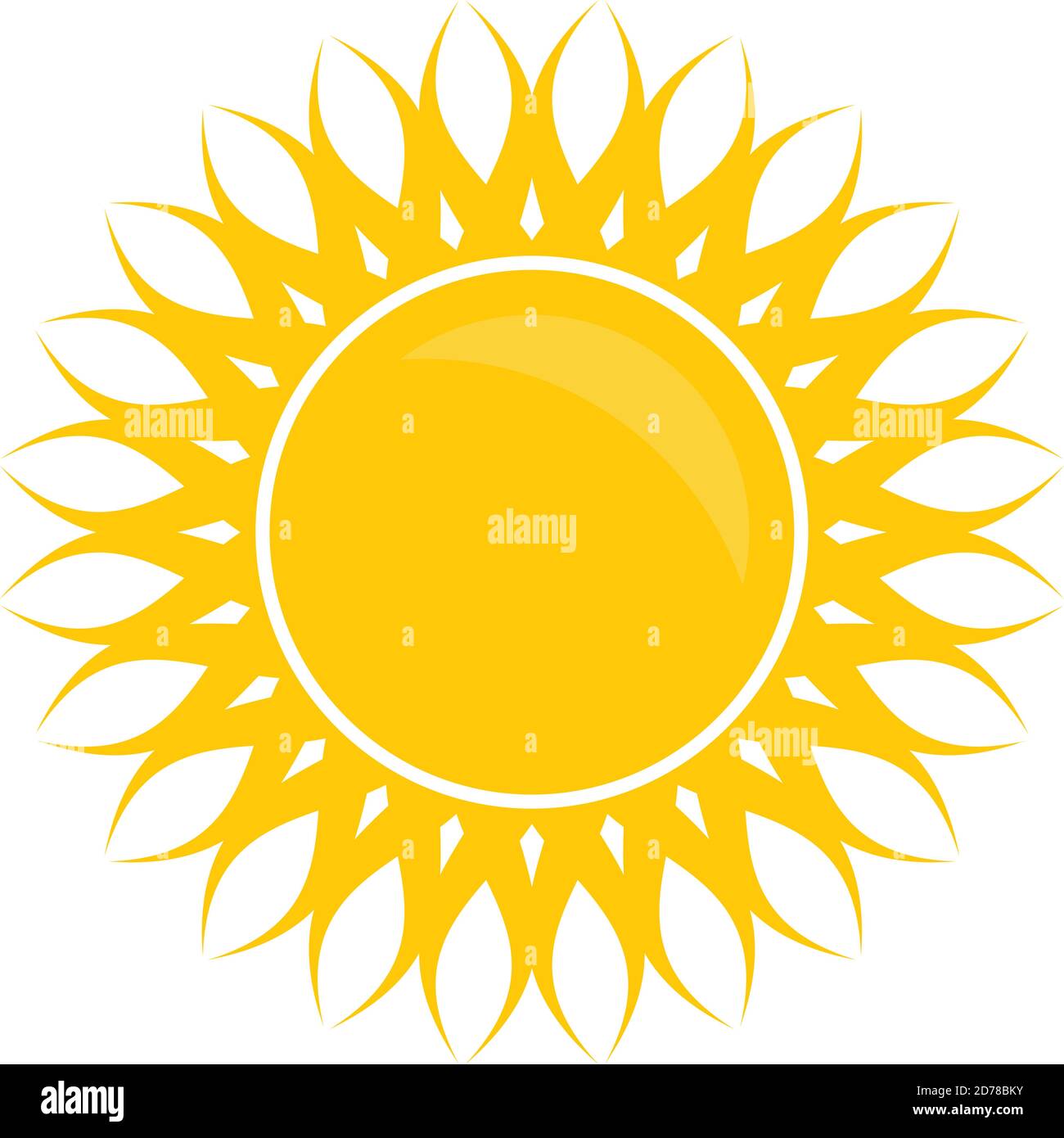Abstraction graphic design for solar yellow color on the white ...