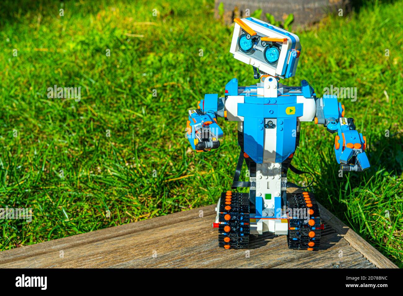 Nice, France 16 October 2020. Robotics. The Lego Boost robot car ...