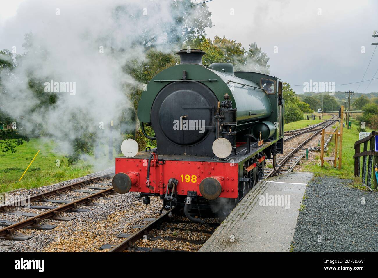 Steam engine 198 'Royal Engineer at Havenstreet Station, Isle of Wight ...