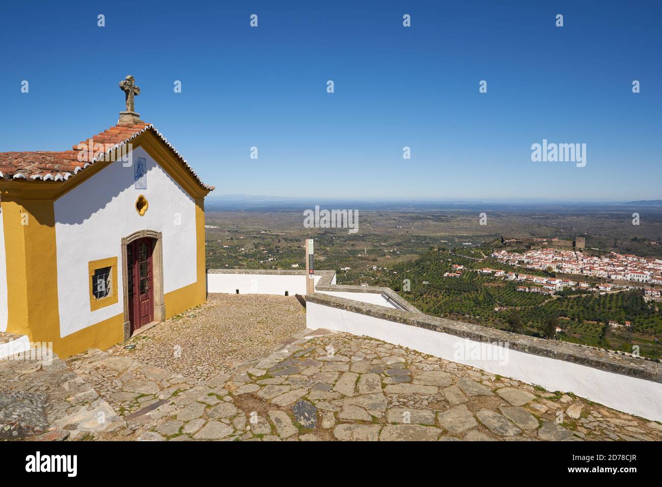 Ermida da Nossa Senhora da Penha in Serra de Sao Mamede mountain and ...