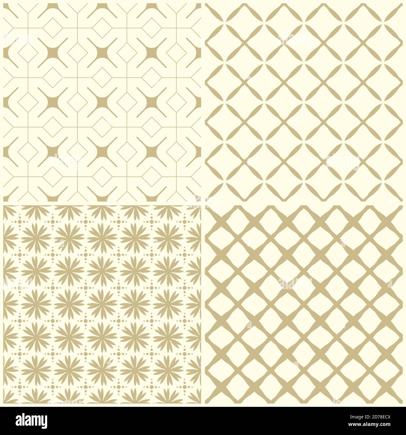 Set of ornament detailed repeating seamless pattern. Easy to change ...