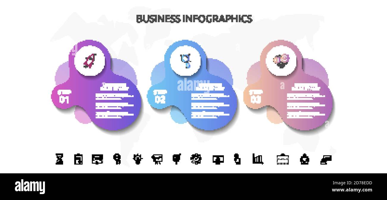 Three steps connected Cut Out Stock Images & Pictures - Alamy