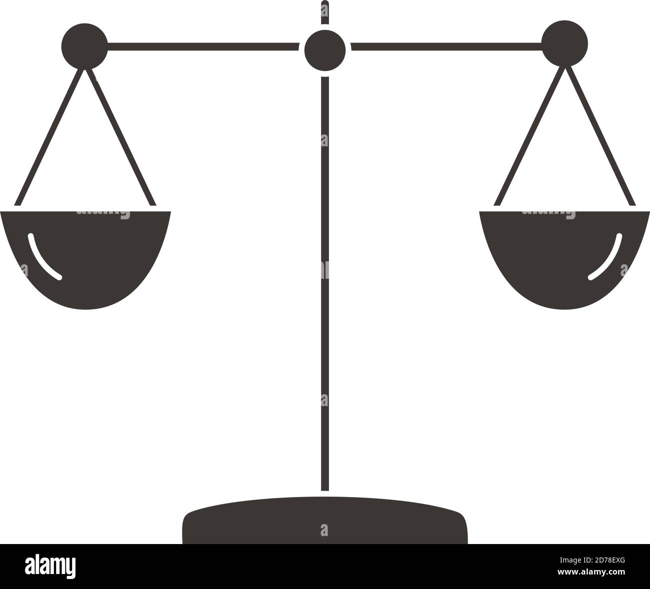 scale balance silhouette style icon vector illustration design Stock ...