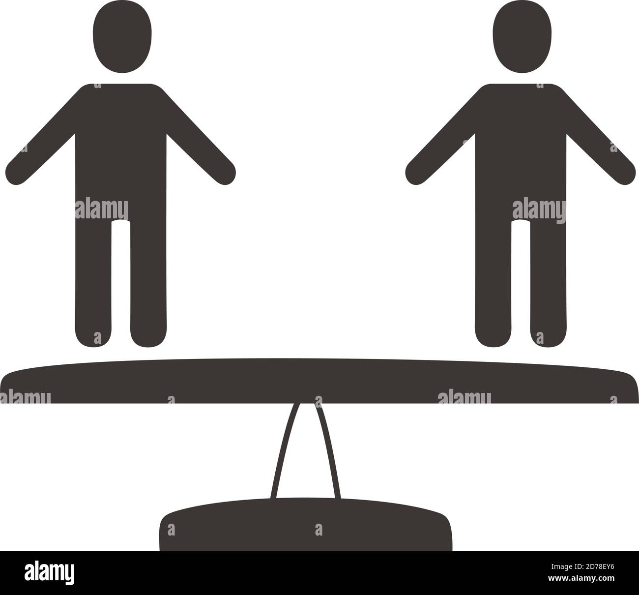 persons in scale balance silhouette style icon vector illustration ...