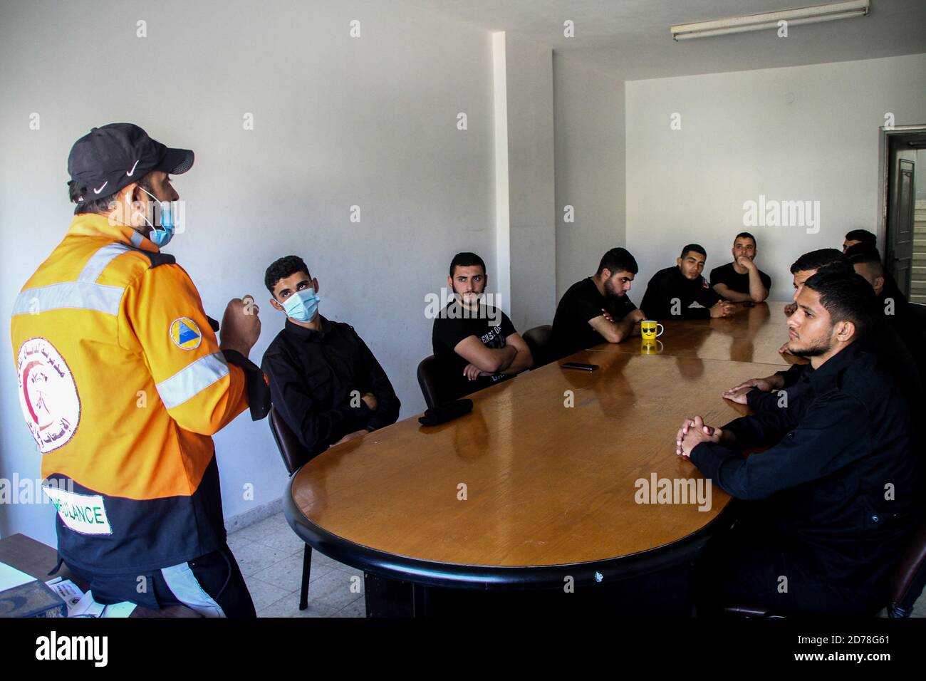 October 21, 2020: Gaza, Palestine. 21 October 2020. Palestinian Civil ...