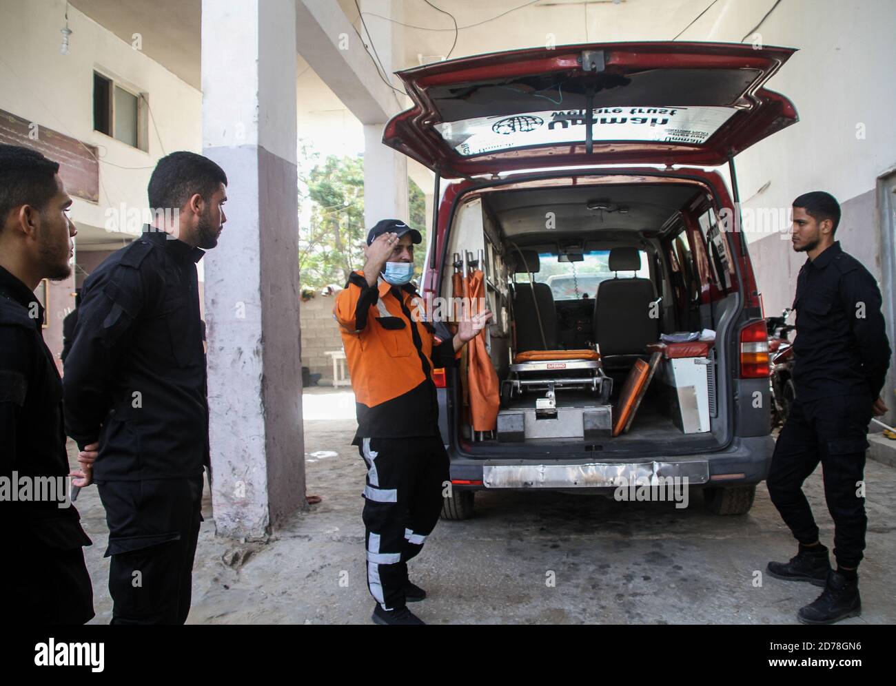 October 21, 2020: Gaza, Palestine. 21 October 2020. Palestinian Civil ...