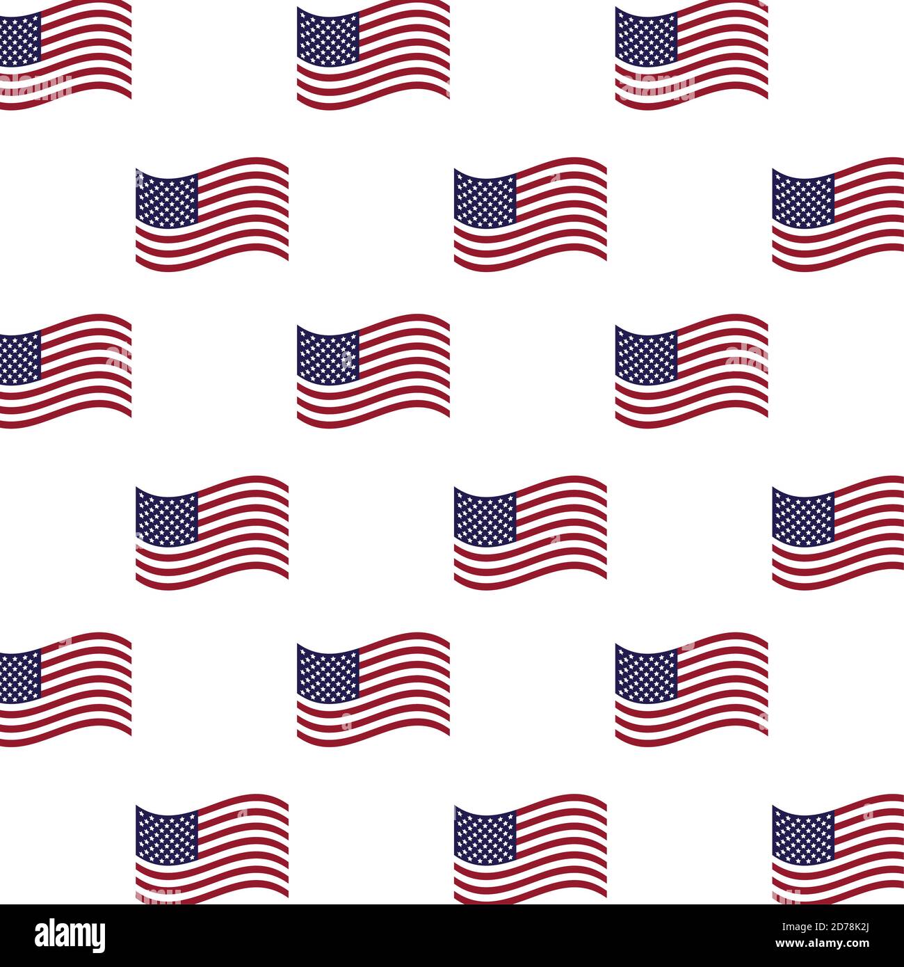 united states of america flags pattern vector illustration design Stock ...