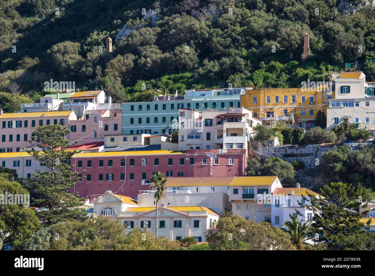 Gibraltar, View of houses Stock Photo - Alamy