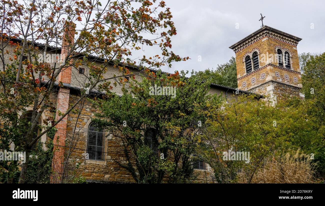 Roman Church, Saint-Rambert, Lyon, Rhone, France Stock Photo - Alamy