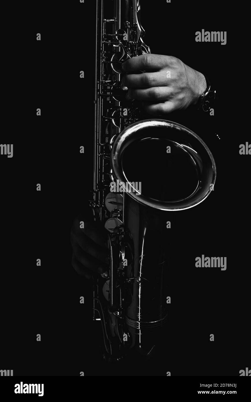 Saxophone outfit Black and White Stock Photos & Images - Alamy