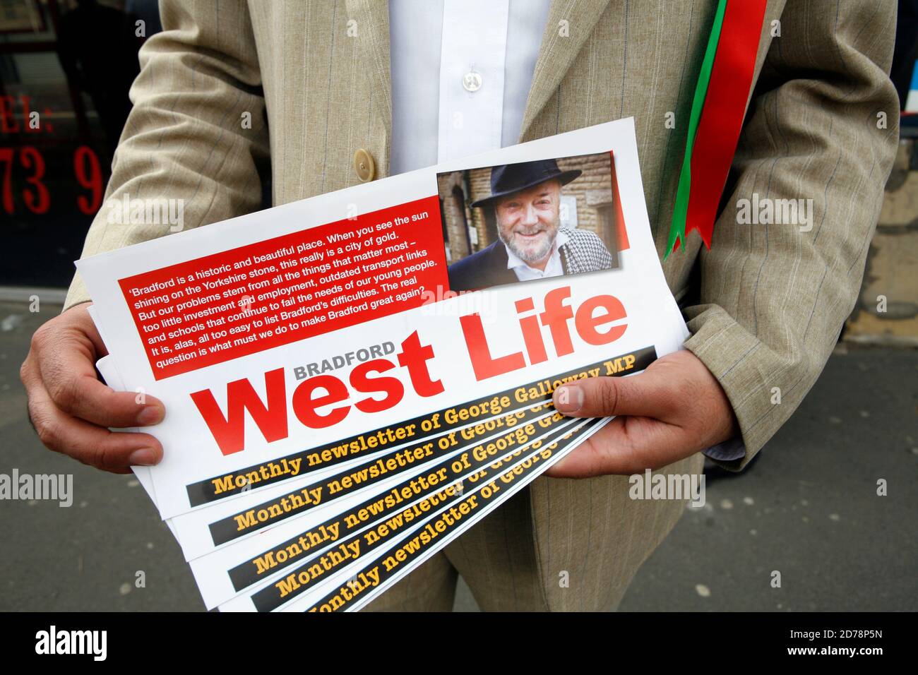 George Galloway Respect Party PPC for Bradford West Constituency on ...