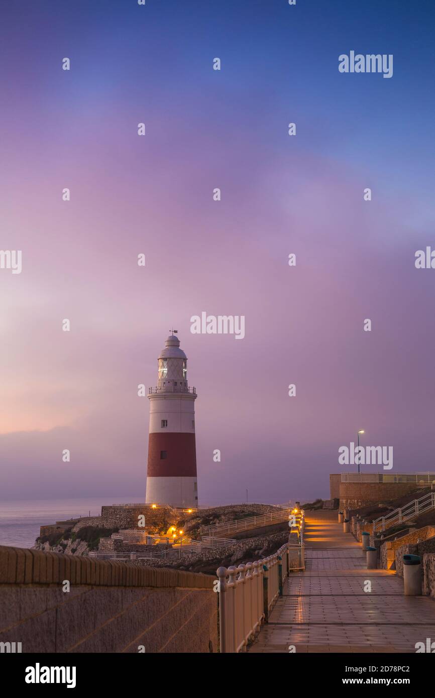 Gibraltar, Europa Point Lighthouse Stock Photo - Alamy