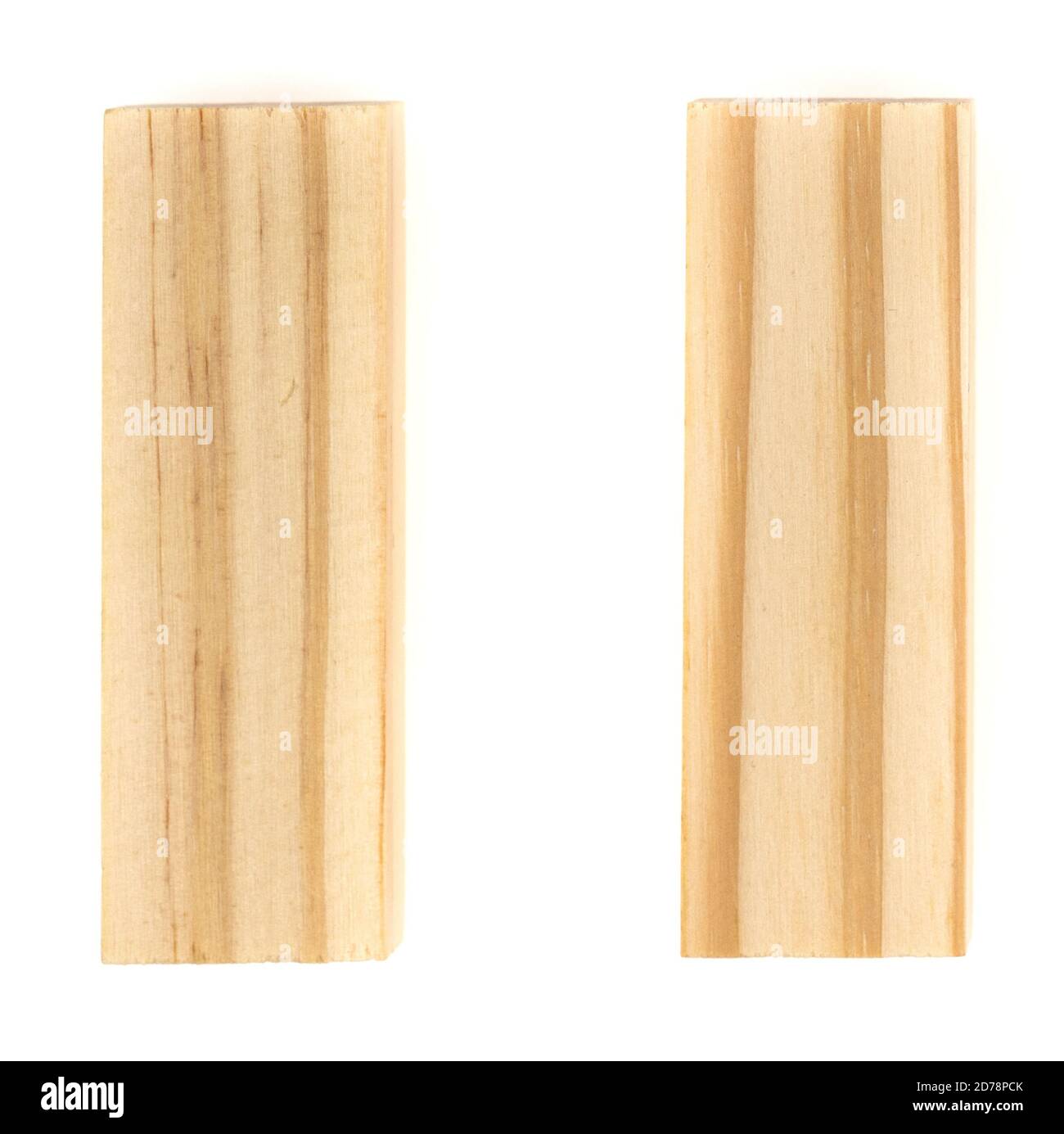 Stack wooden blocks isolated on a white background Stock Photo - Alamy