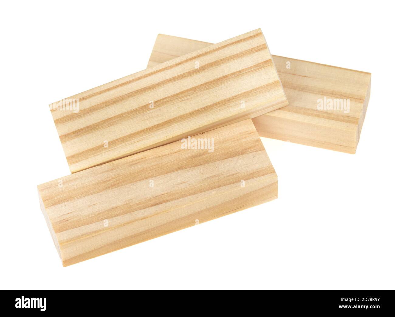 Stack wooden blocks isolated on a white background. Wooden Blocks ...