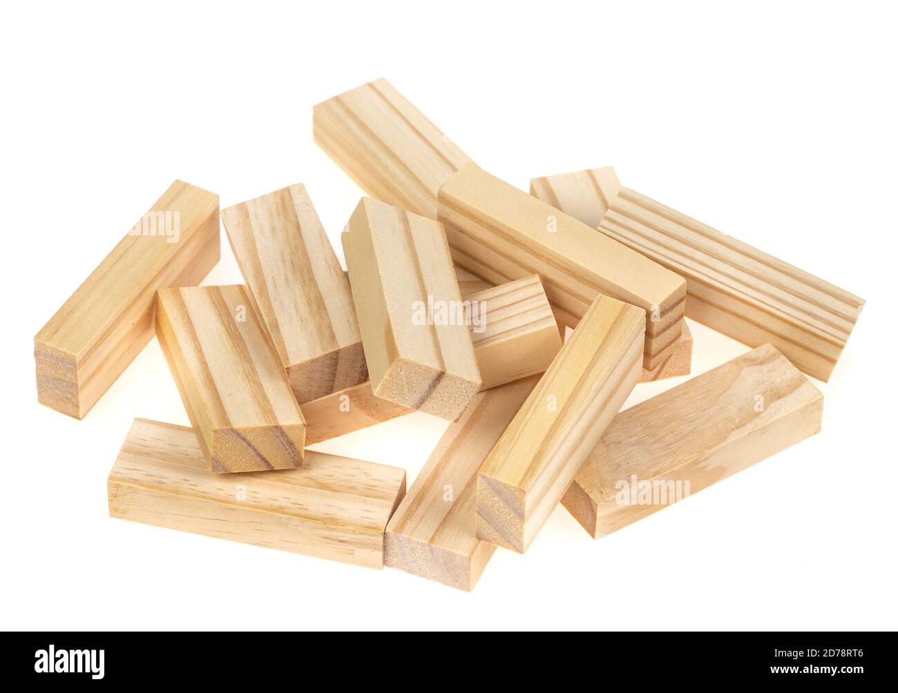 Stack wooden blocks isolated on a white background. Wooden Blocks ...