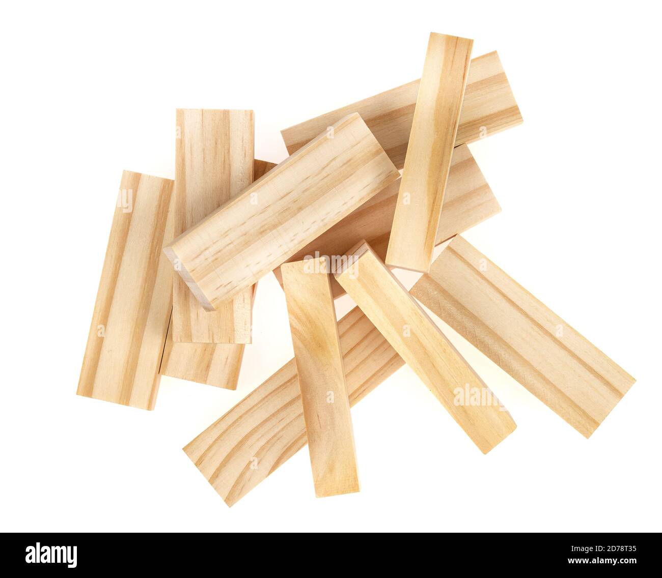 Stack wooden blocks isolated on a white background. Wooden Blocks ...