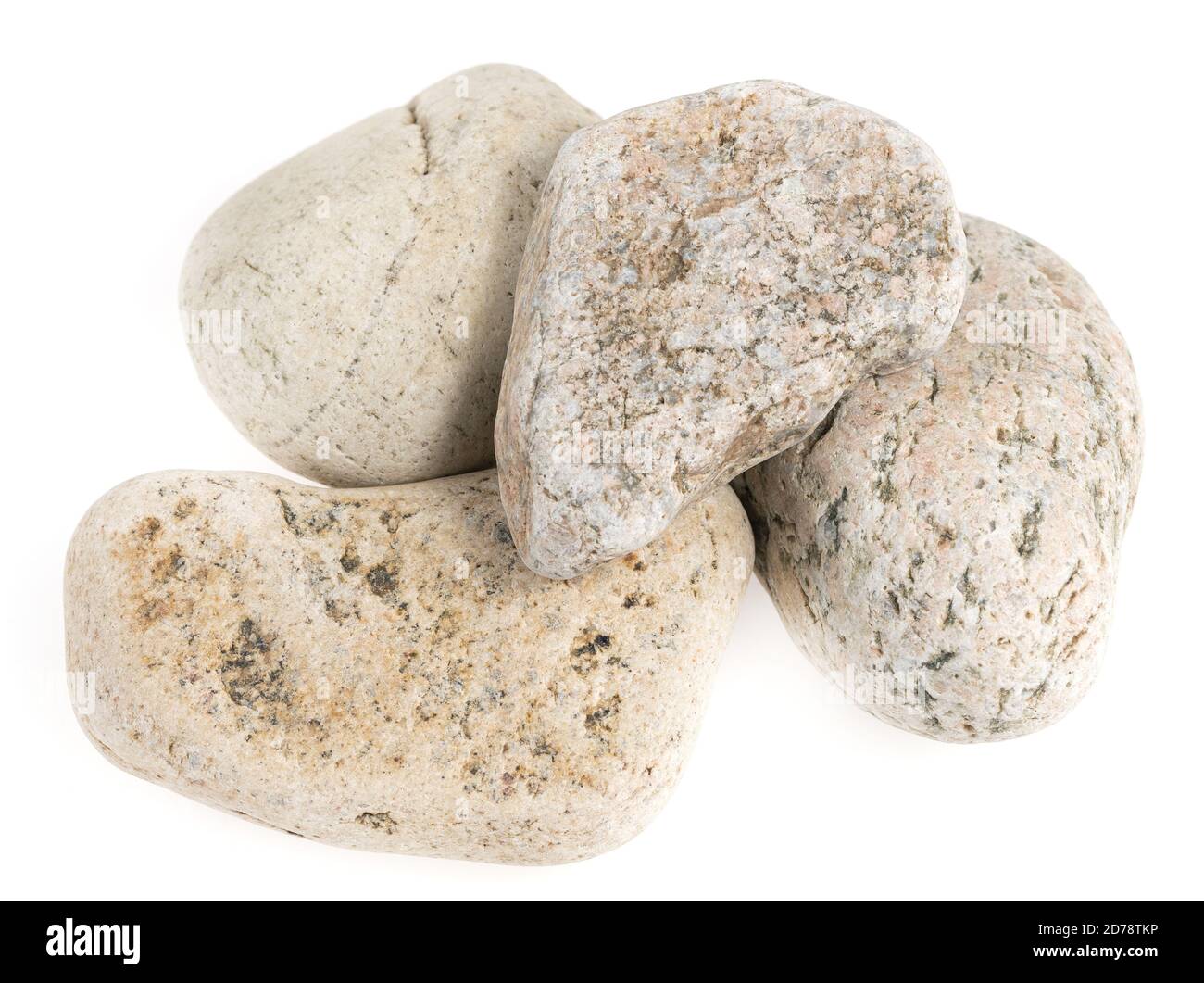 Natural large stone, cobblestone isolated on white background. stones ...